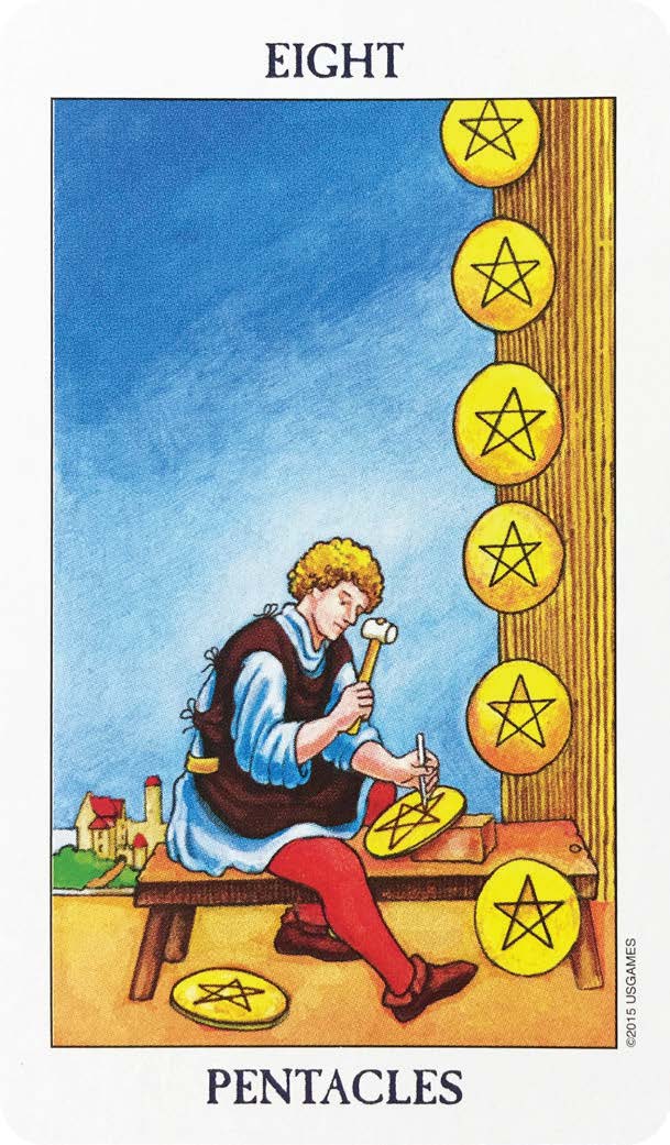 Eight of Pentacles - MyTarotLife